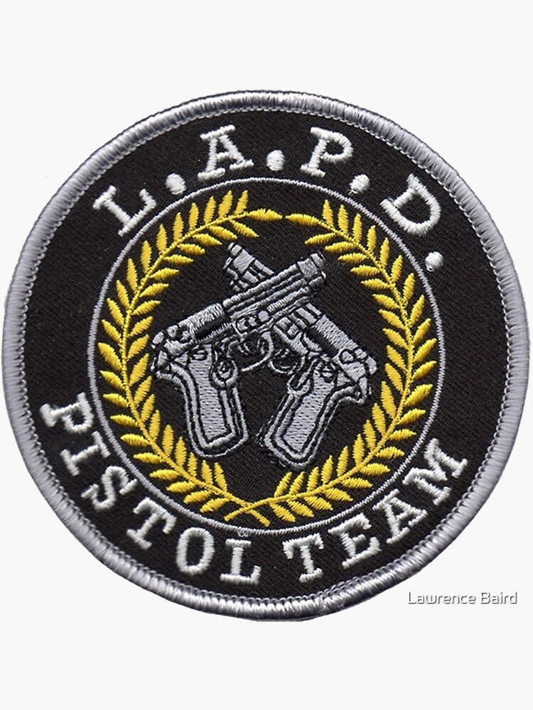 "LAPD Pistol Team" Sticker for Sale by lawrencebaird | Redbubble