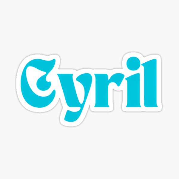 "Cyril, Funny Cool Best color art" Sticker for Sale by artdragongift ...