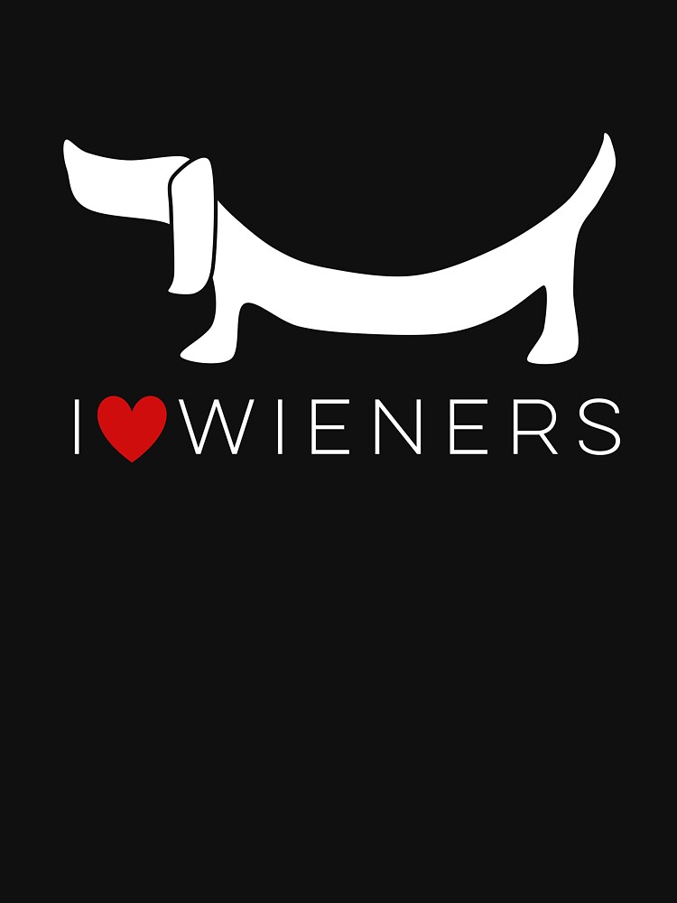 "I love Wieners T-Shirt" T-shirt by brynashley | Redbubble