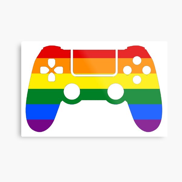 "Gaymer - Gay Pride PS4" Metal Print for Sale by ay-zup | Redbubble
