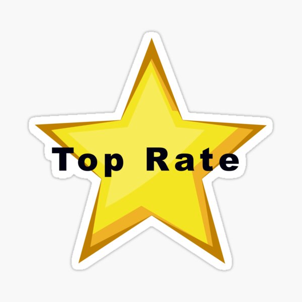 "Top Rate" Sticker for Sale by 2CreateArt | Redbubble