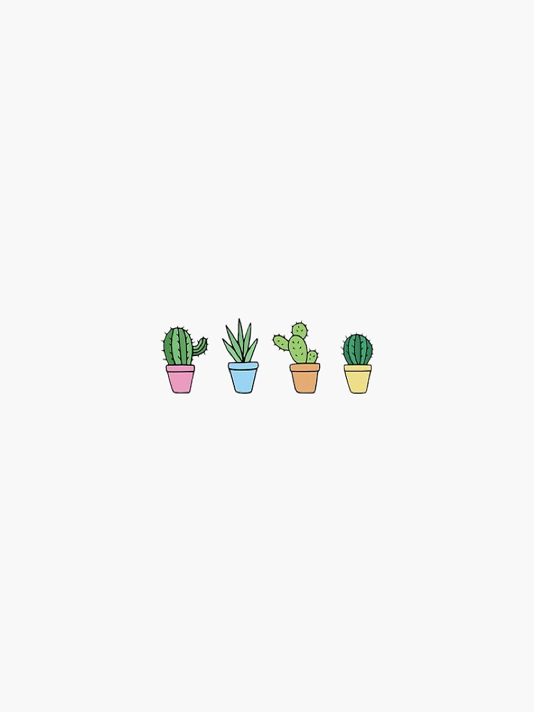 "Simple Cacti" Sticker for Sale by savkat | Redbubble
