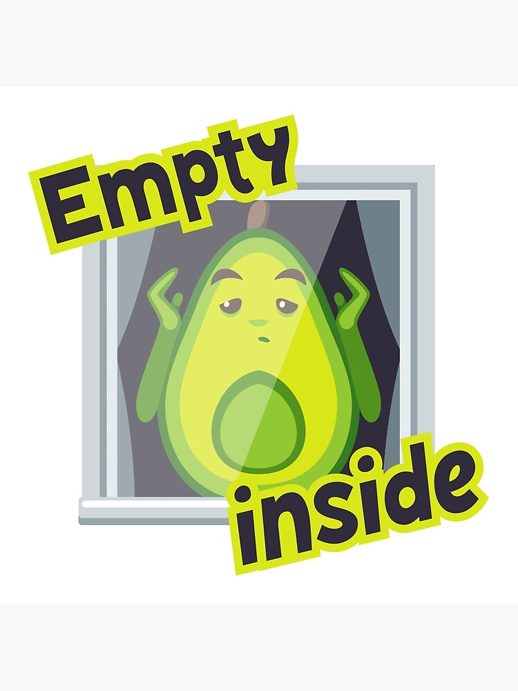 "JoyPixels™ Empty Inside Avocado Emoji" Art Board Print for Sale by ...