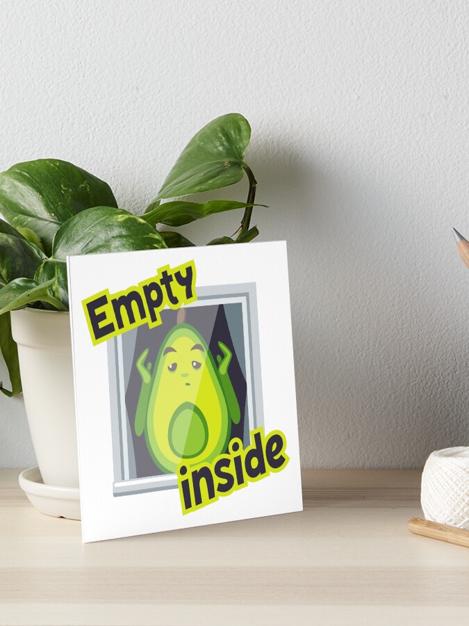 "JoyPixels™ Empty Inside Avocado Emoji" Art Board Print for Sale by ...