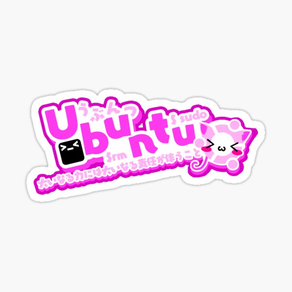 "Ubuntu Linux Kawaii Japanese Style Logo ~ Technology" Sticker for Sale by internet-joshi ...