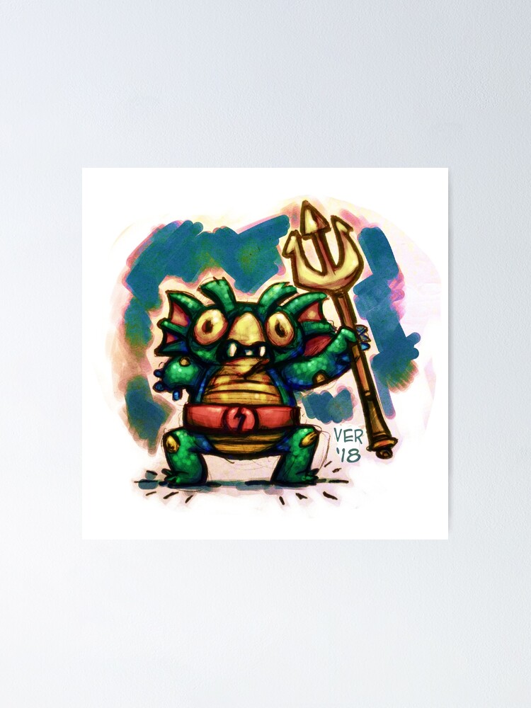"Angry Merman" Poster by victorroa | Redbubble