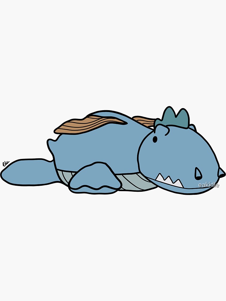 "weighted blue dragon stuffed animal" Sticker for Sale by eakidle ...