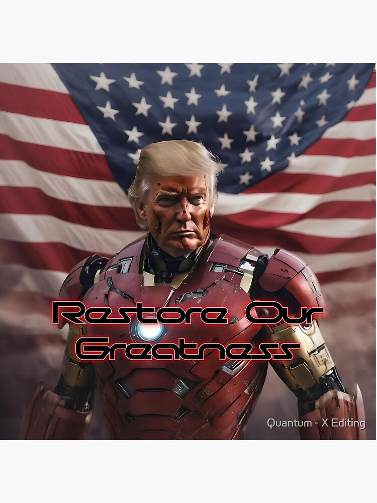 "Iron Donald Trump Man" Sticker for Sale by Eusebiorob | Redbubble