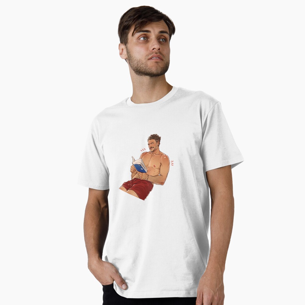 "Pedro Pascal Reading" Sticker for Sale by kubyart | Redbubble