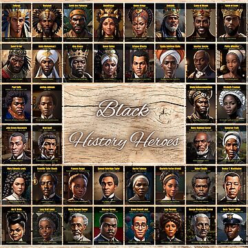 "Black History Heroes: Over 60 Icons Who Shaped the World" Art Board ...