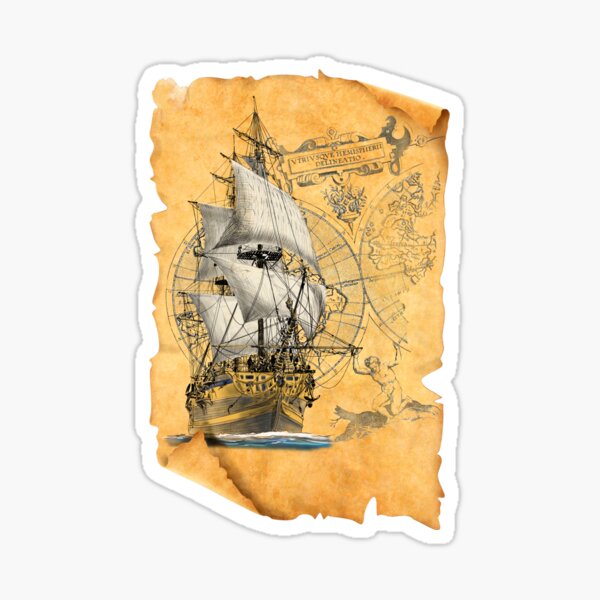 "sailing ship" Sticker for Sale by sibosssr | Redbubble