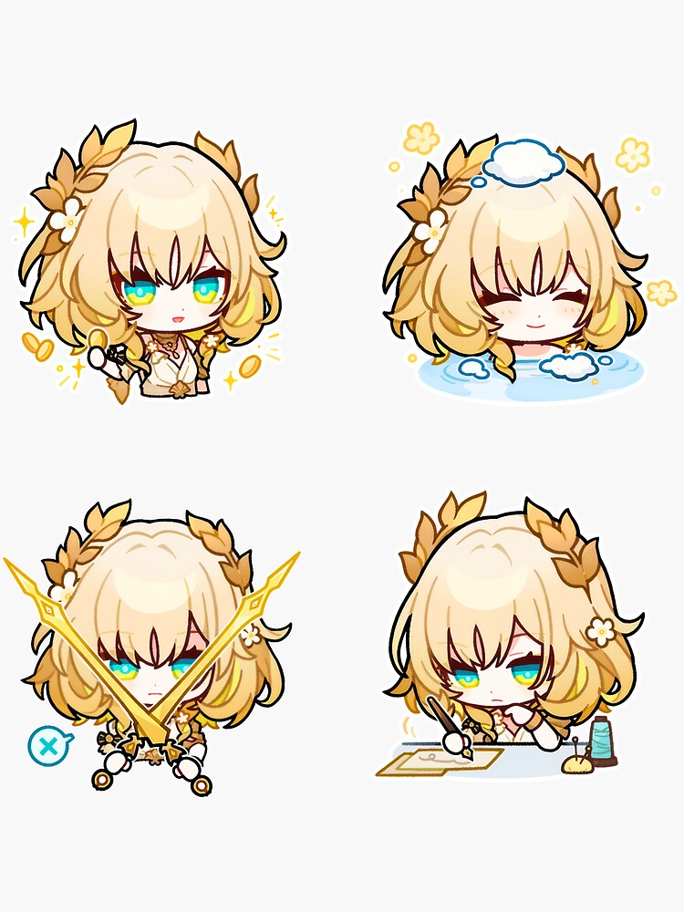 "Aglaea Sticker set, Honkai Star Rail" Sticker by Demray | Redbubble