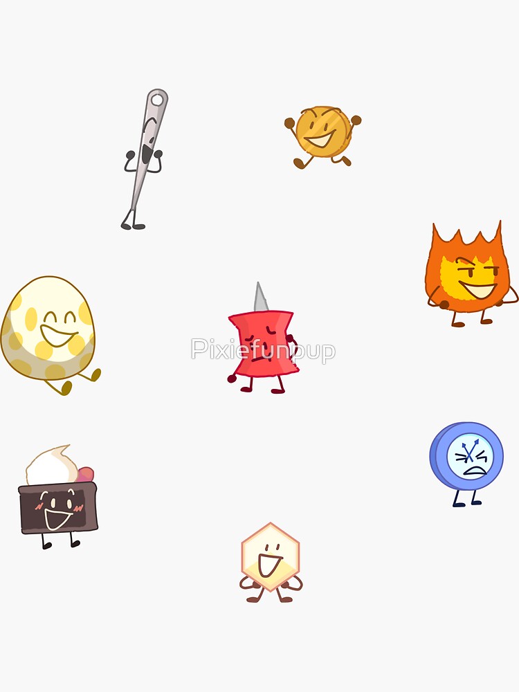 "BFB Losers Team" Sticker for Sale by Pixiefunpup | Redbubble