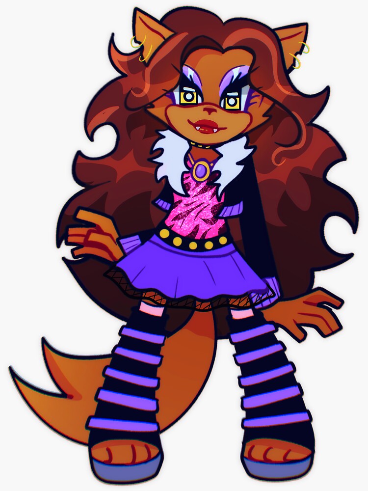 "Clawdeen Wolf x Sonic!" Sticker for Sale by vikoos | Redbubble