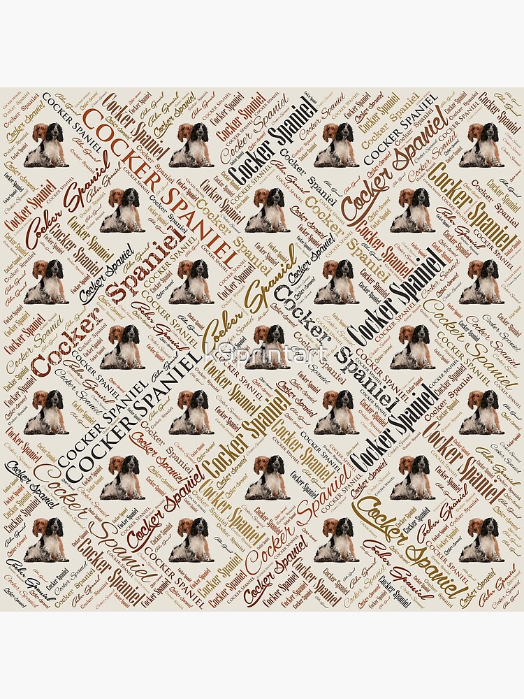 "Cocker Spaniel Word Art" Poster by k9printart | Redbubble
