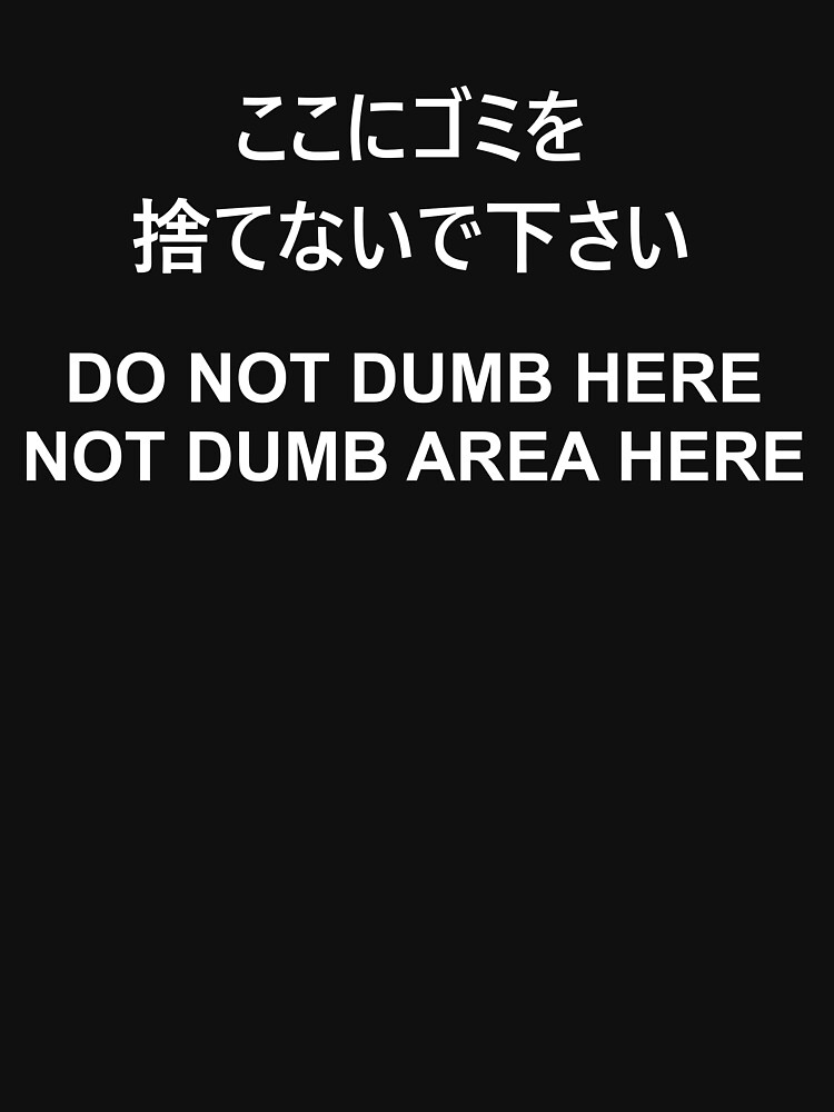 "Bad Translation - Do not dumb here. Not dumb area here. こにゴミを捨てないで下さい ...