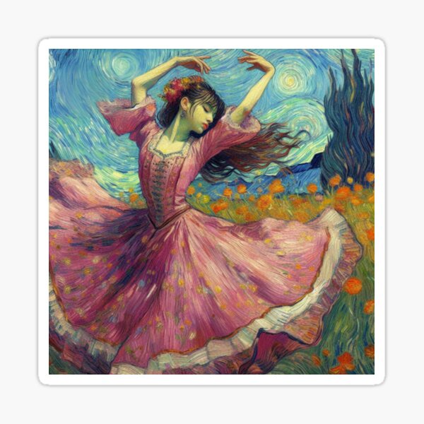 "Dancer Girl Beautiful Dancer Vincent van Gogh" Sticker for Sale by ...