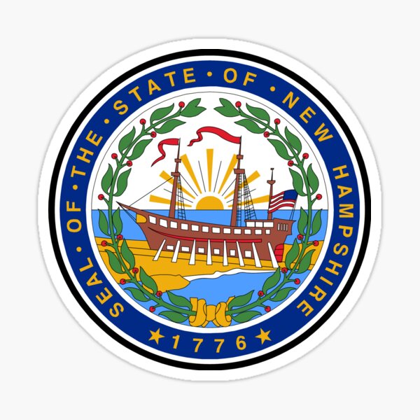 "State of New Hampshire Seal" Sticker for Sale by BankrobberGus | Redbubble