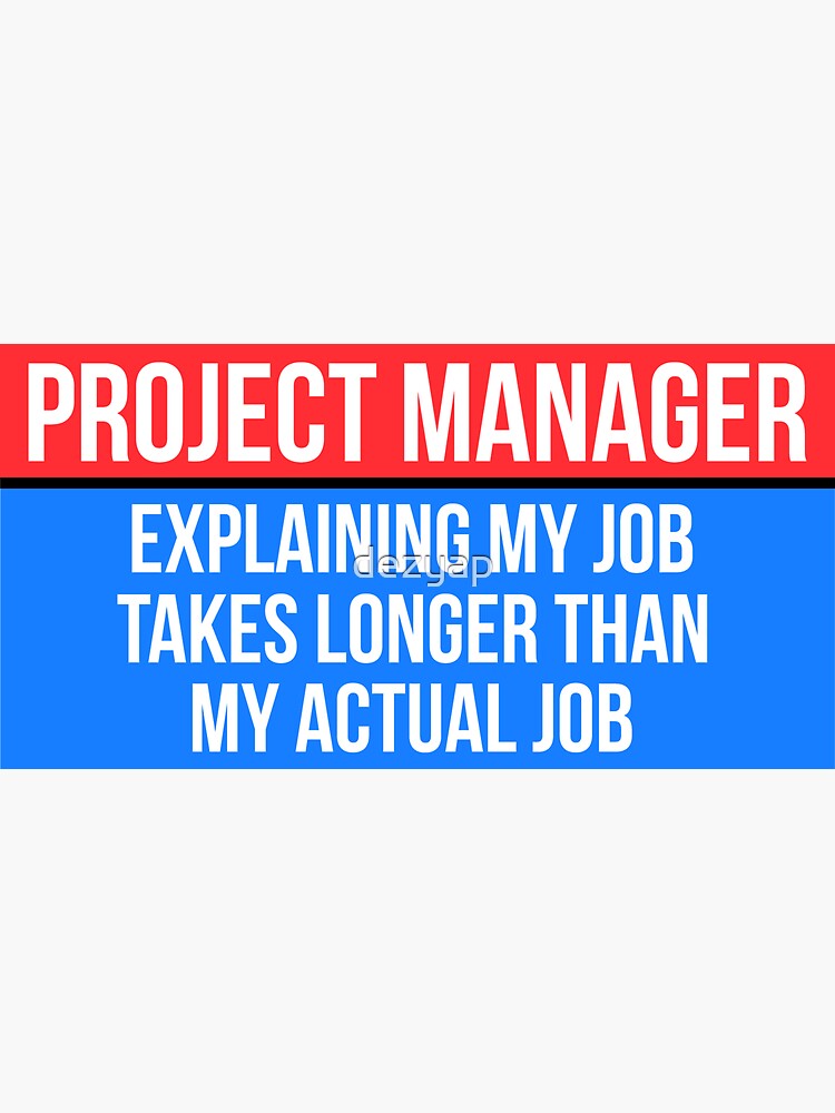 "Project Manager. Project Management. Project Manager Sticker. PM Gift ...