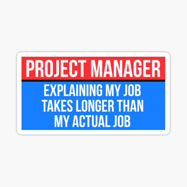 "Project Manager. Project Management. Project Manager Sticker. PM Gift ...