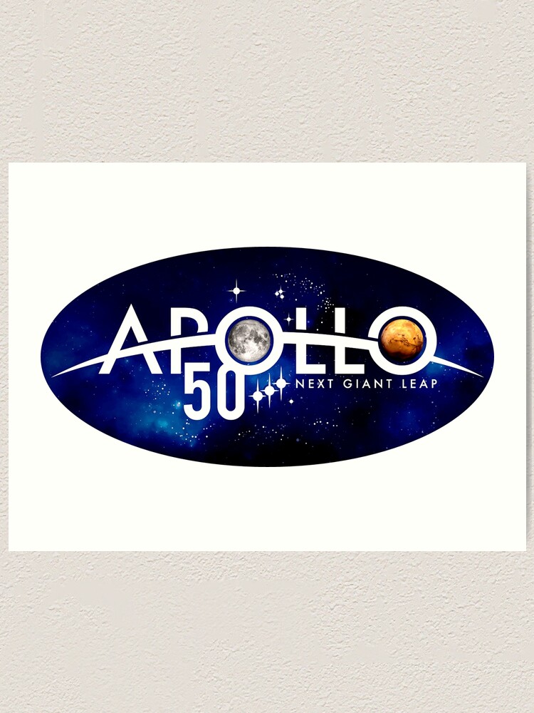 "The NASA Apollo 50th Anniversary logo" Art Print by Quatrosales ...