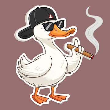"Stylish Duck Cartoon Character with Attitude" Sticker for Sale by ...