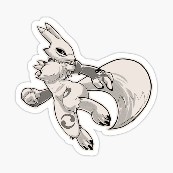 "Manga Style Renamon" Sticker by Dozerguy | Redbubble