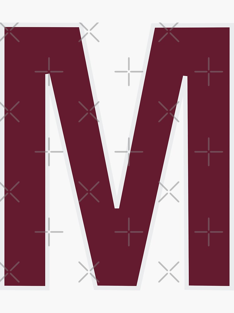 ""Letter M Bold Design - Collegiate Font, Varsity Style, Personalized ...