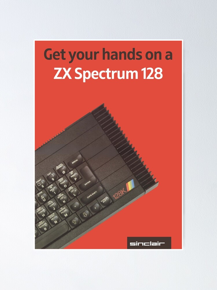"ZX Spectrum 128 Plus Recreated Poster 1980s Retro " Poster for Sale by ...