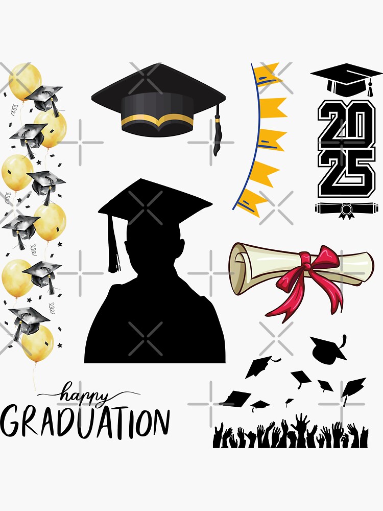 "Graduation 2025 Stickersheet (Boy)" Sticker for Sale by BlesstB ...