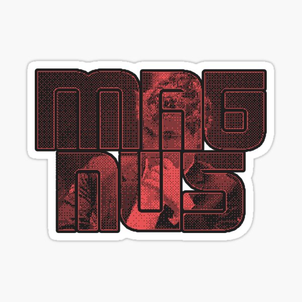 "Pixelated Typography of Magnus Carlsen" Sticker for Sale by hakkamamr7 ...