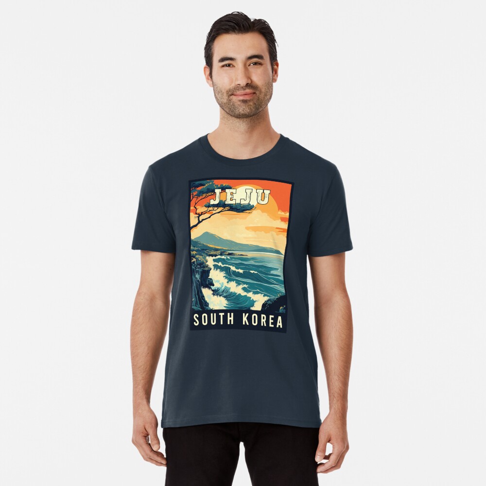 "Explore Island Paradise of Jeju in South Korea - Travel Art" Sticker ...