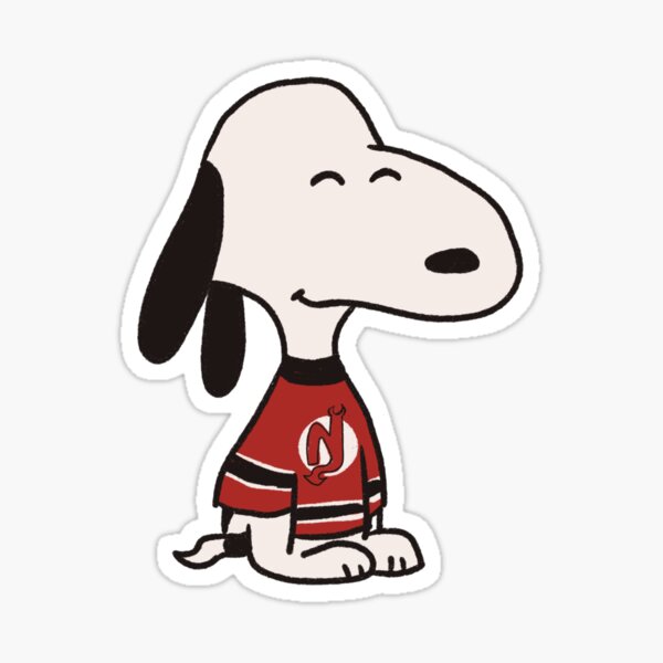 "Snoopy New Jersey Devils " Sticker for Sale by planetjuniper | Redbubble