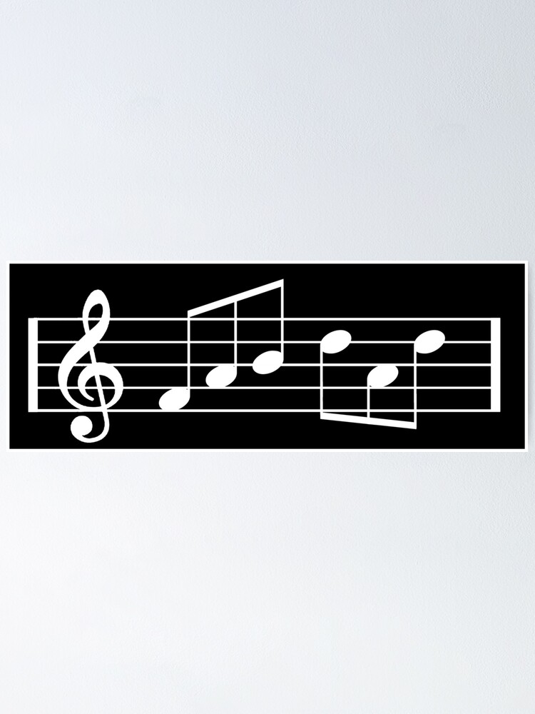 "Fab Dad Treble Clef Music Notes Fabulous Dad " Poster by ...