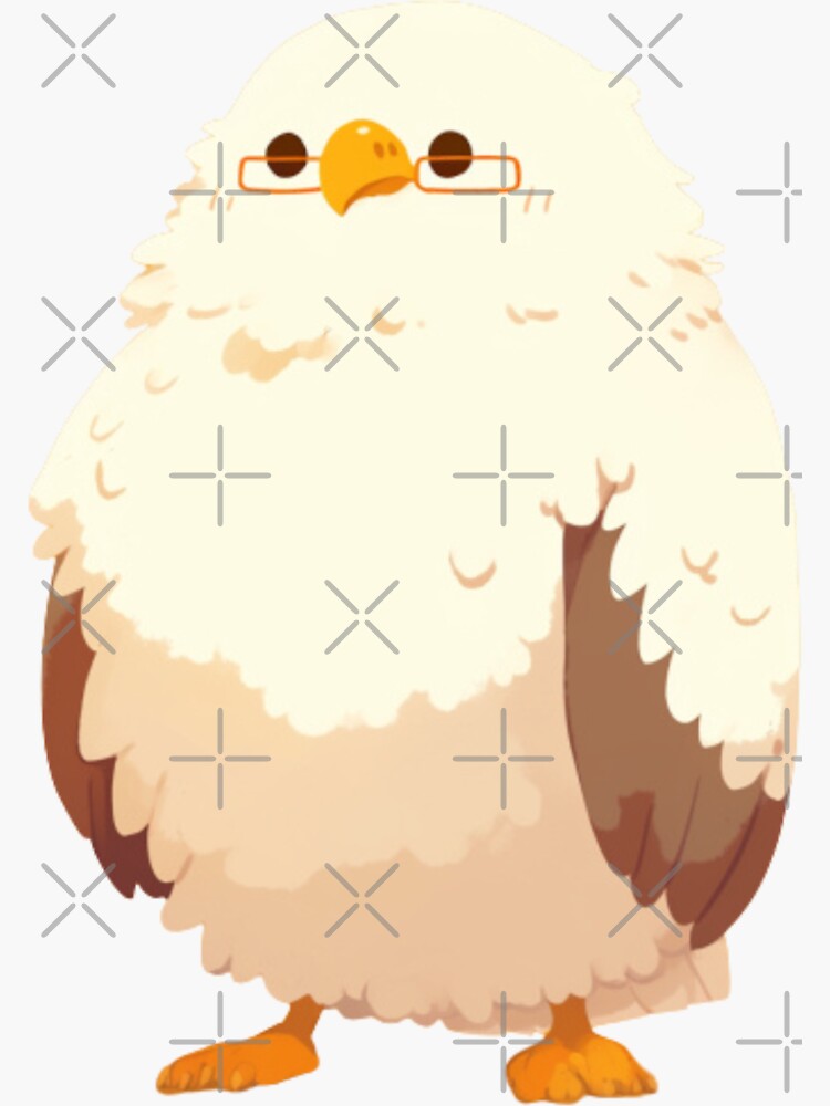 "Your cute happy friend bald eagel" Sticker for Sale by PatternFly | Redbubble