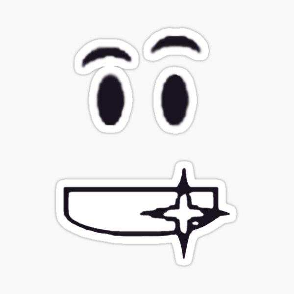 "Shiny Teeth Roblox Face Smile" Sticker for Sale by Marliesart | Redbubble