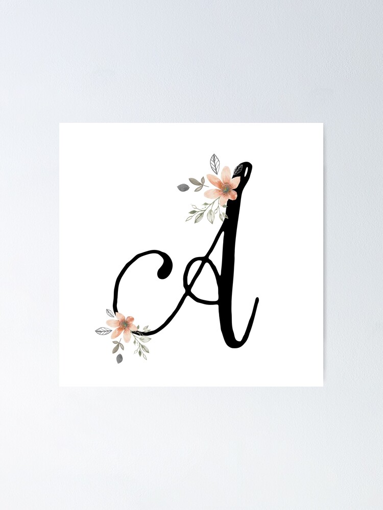 "Monogram A" Poster by MaPetiteFleur | Redbubble