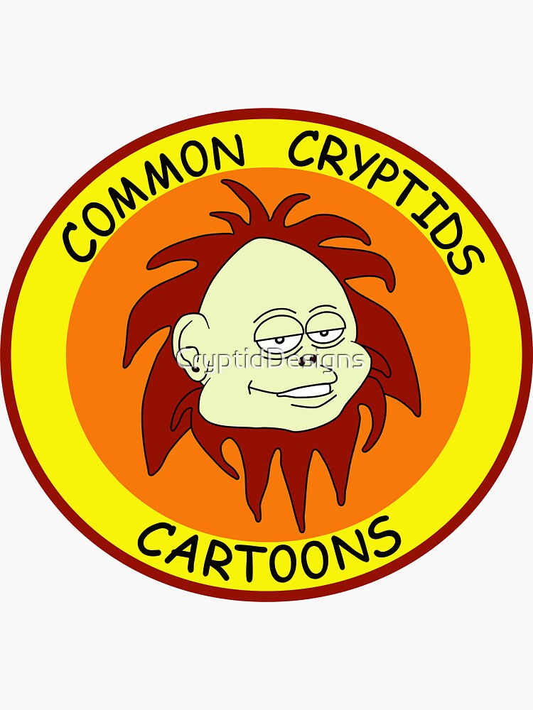 "Common Cryptids Cartoons Logo" Sticker for Sale by CryptidDesigns ...