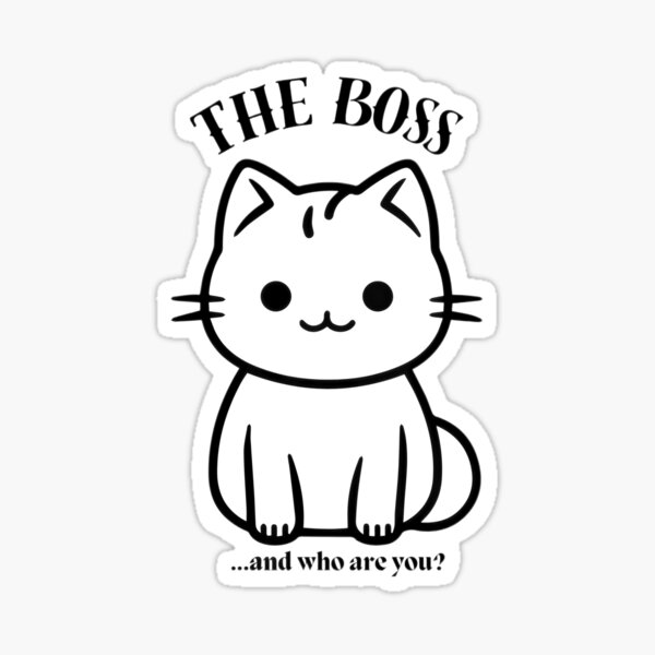 "Cat Boss" Sticker by K13design | Redbubble