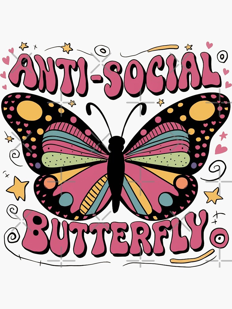 "Anti-Social Butterfly: Retro Whimsy Design | Retro Vibes: Anti-Social ...
