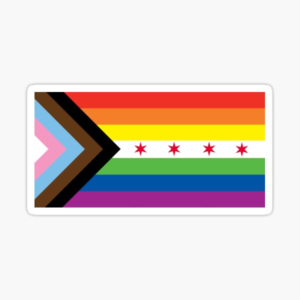"Chicago Pride Flag" Sticker for Sale by ziggyreno | Redbubble