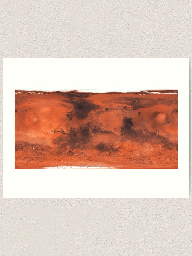 "Map of Planet Mars -8K" Art Print by JStuartArt | Redbubble