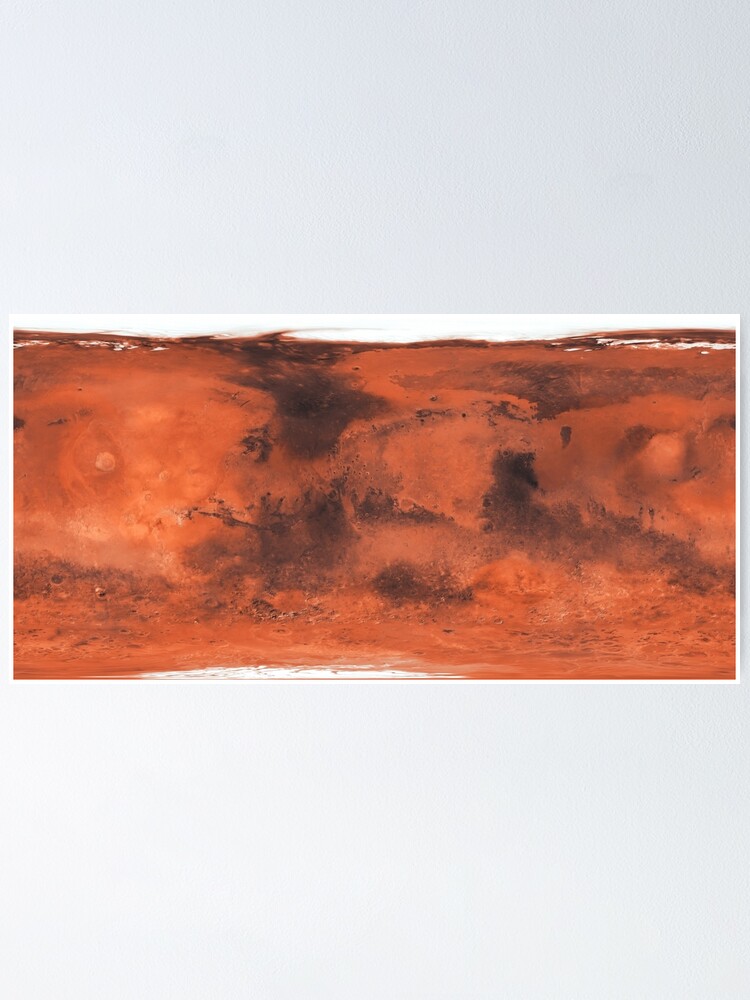 "Map of Planet Mars -8K" Poster for Sale by JStuartArt | Redbubble