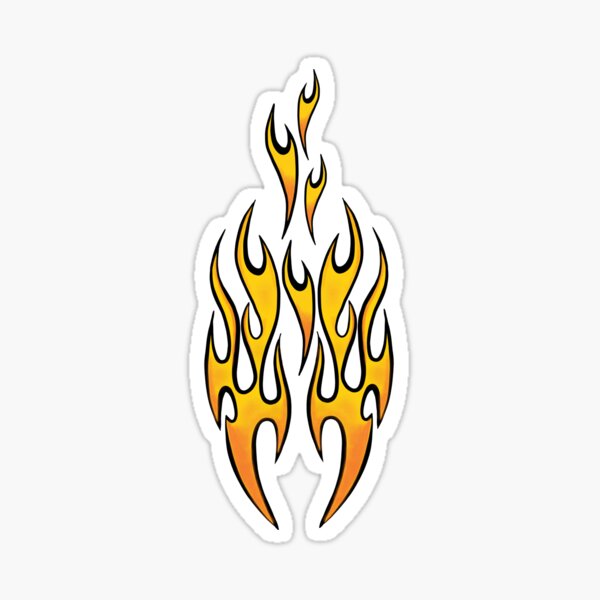 "Classic Hot Rod Flames" Sticker for Sale by rogue-design | Redbubble