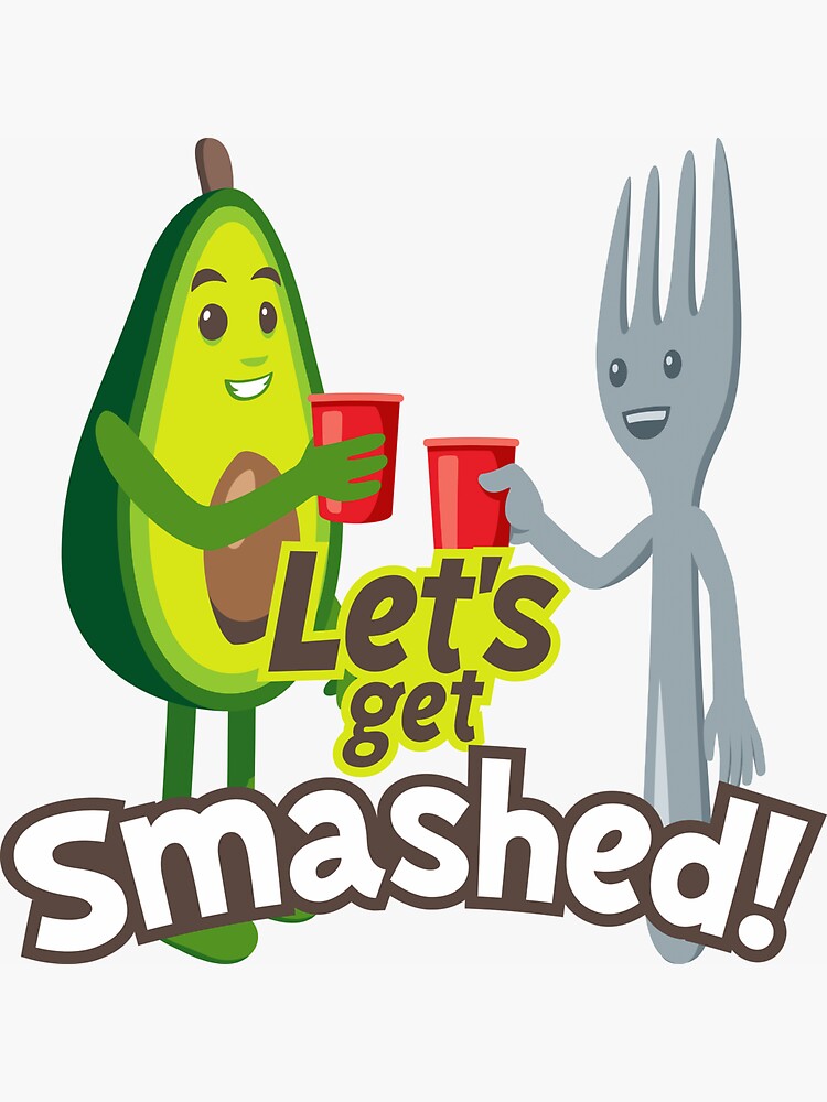 "JoyPixels™ Lets Get Smashed Avocado Emoji" Sticker for Sale by ...