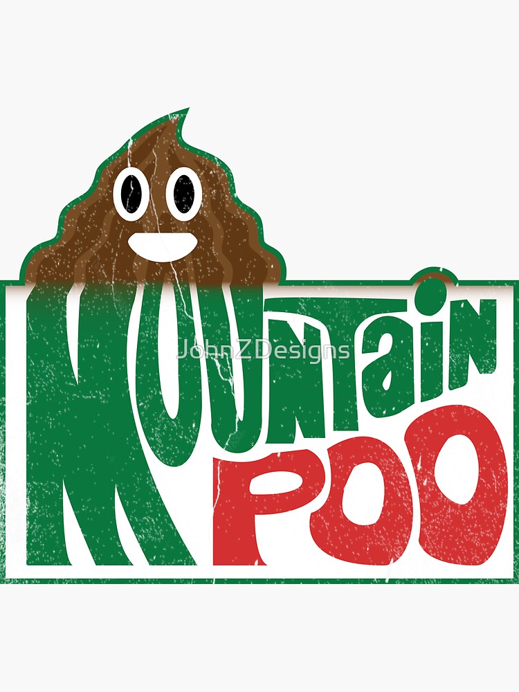 "Mountain Poo" Sticker for Sale by JohnZDesigns | Redbubble
