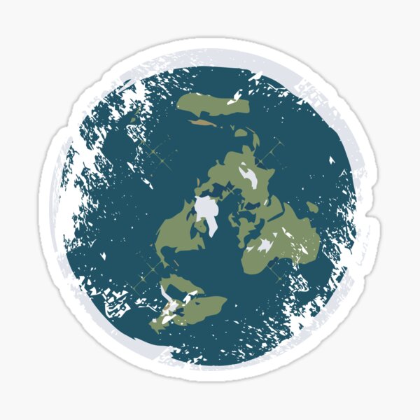 "Flat Earth Map" Sticker by flatbandit | Redbubble