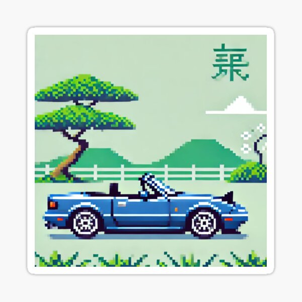 "Mx5 Miata Mk1 JDM Pixel Art" Sticker for Sale by LaterDesign | Redbubble