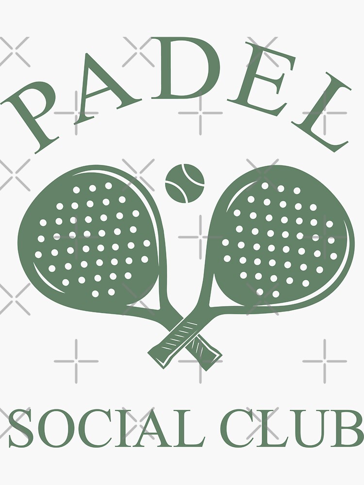 "Padel social club , padel player sticker" Sticker for Sale by paubaz ...