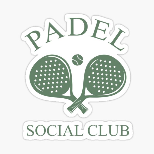 "Padel social club , padel player sticker" Sticker for Sale by paubaz ...